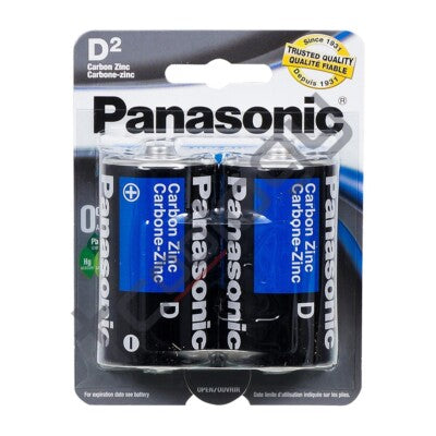 Panasonic D Size Heavy Duty Batteries - 2 Pack – Cheap-batteries.com